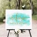 Aqua Wedding Welcome Sign Watercolor Wedding Sign Egg Blue - Etsy
