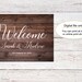 Rustic Welcome Wedding Sign, Country Welcome Sign, Landscape Wedding ...
