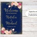 Welcome to Our Wedding Sign, Navy Welcome Wedding Sign, Large Welcome ...