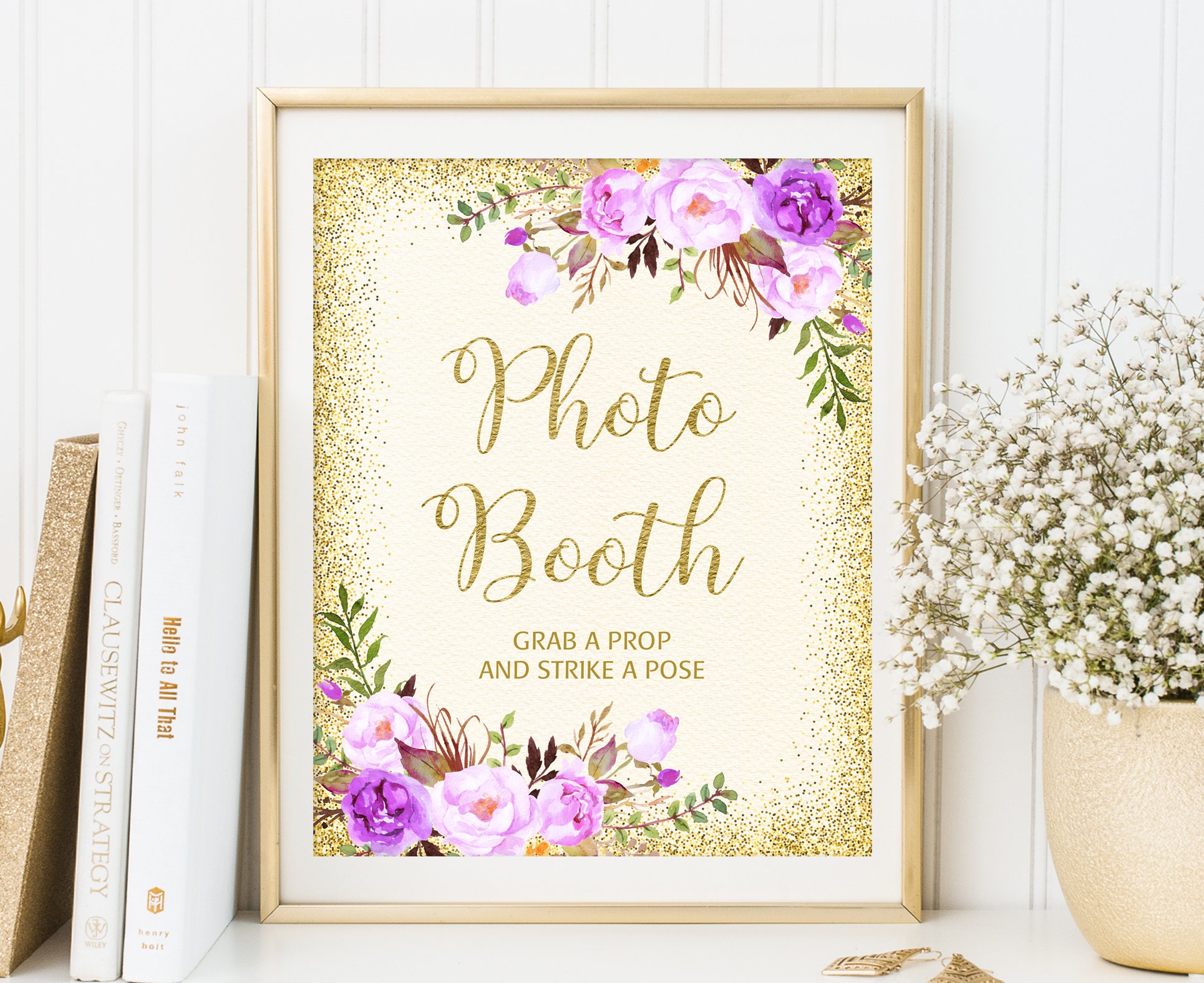 Photo Booth Sign Grab a Prop and Strike a Pose Sign Photo | Etsy