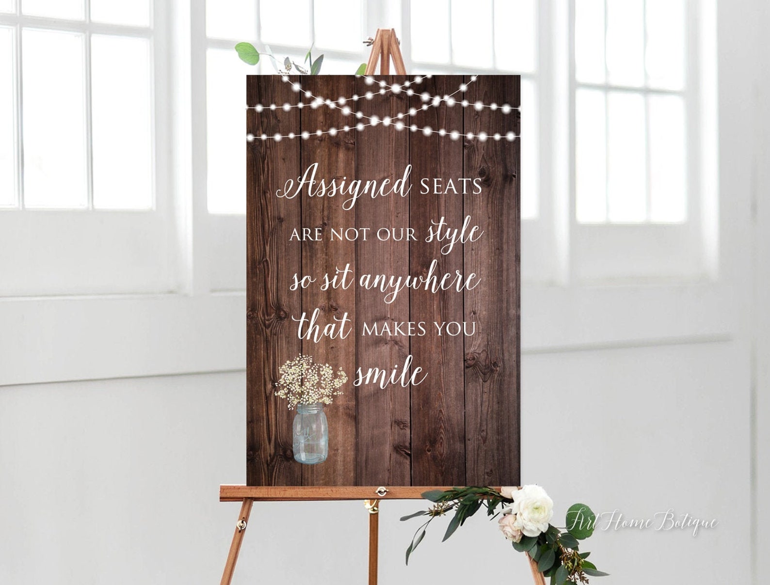 Assigned Seats Sign Assigned Seats Are Not Our Style so Sit | Etsy