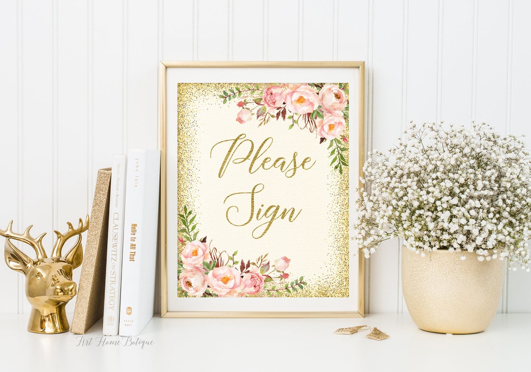 Please Sign, Wedding Please Sign Printable, Alternate Guest Book Sign ...