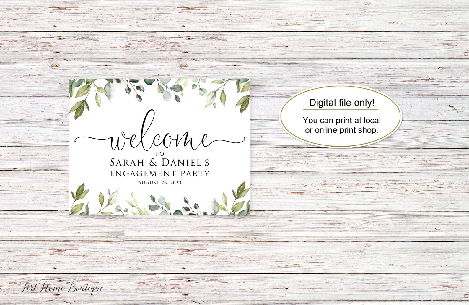 Botanical Engagement Party Welcome Sign Welcome to Our - Etsy