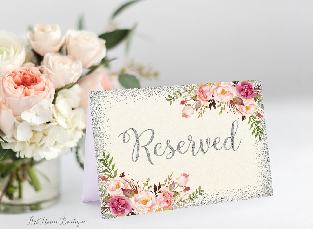 Reserved Sign, Wedding Reserved Sign, Reserved Seating Sign, Ivory ...