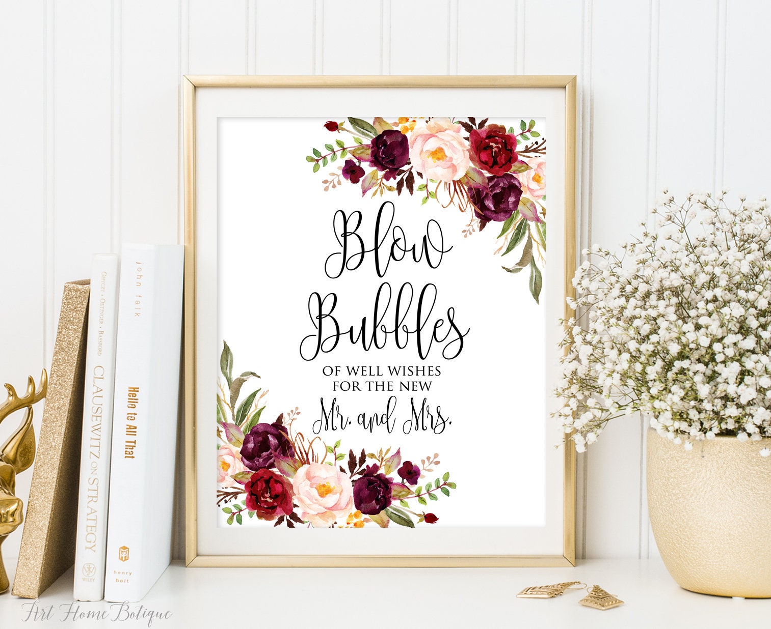 Bubbles Wedding Sign Blow Bubbles of Well Wishes for the New - Etsy