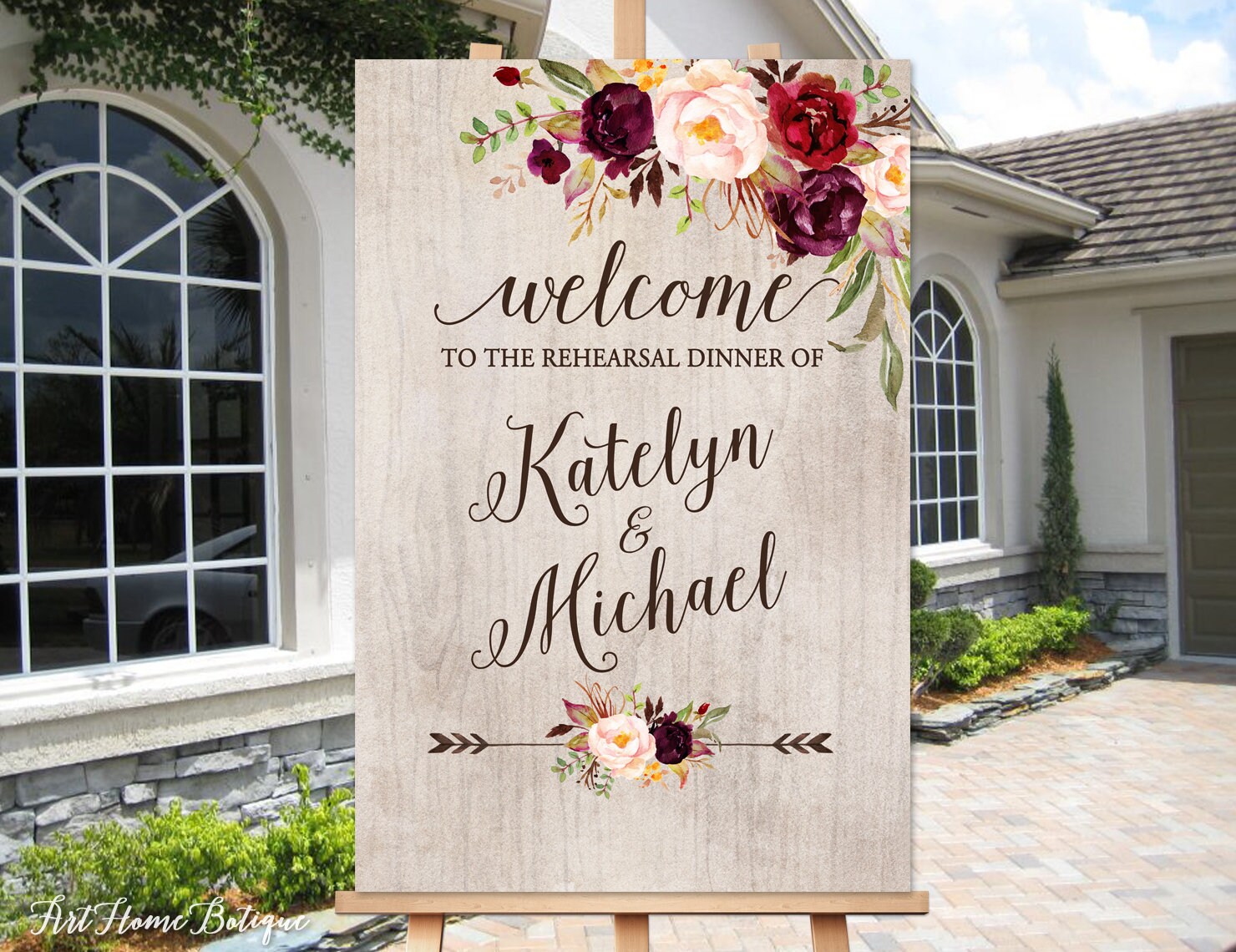 Rehearsal Dinner Welcome Sign Rustic Rehearsal Dinner Welcome | Etsy