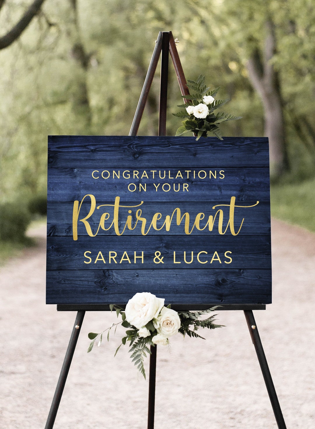 Rustic Navy Retirement Welcome Sign, Blue Retirement Paty Welcome Sign ...