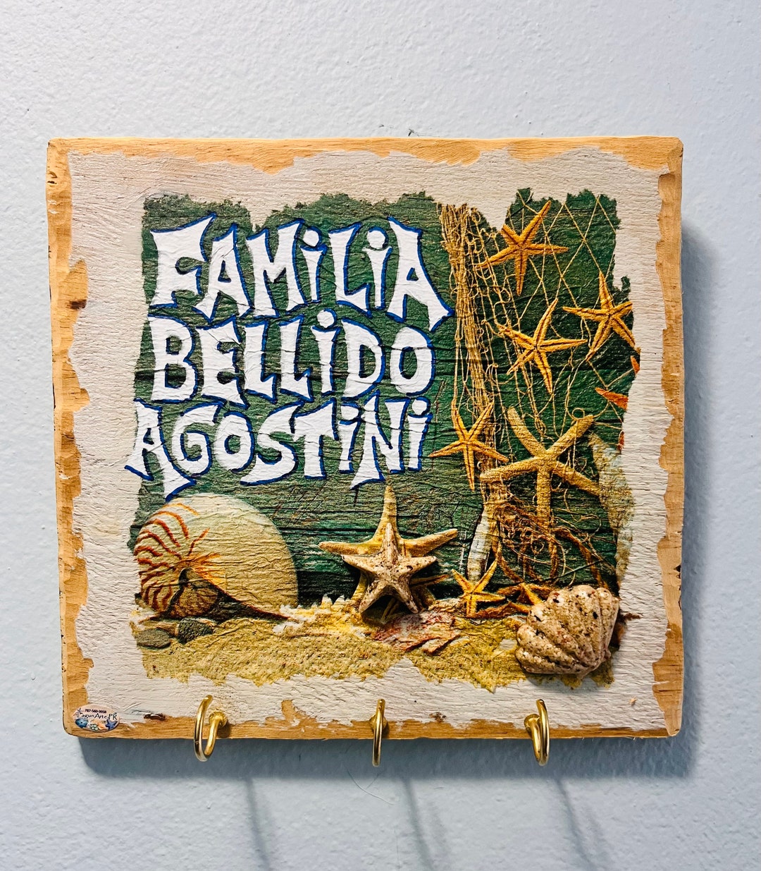 Key Holder Family Personalized, Wall Beach Plaque, 3D Wall Art, Beach ...