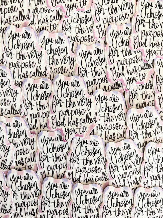 You Are Chosen Sticker Water Bottle Sticker Decal Laptop - Etsy