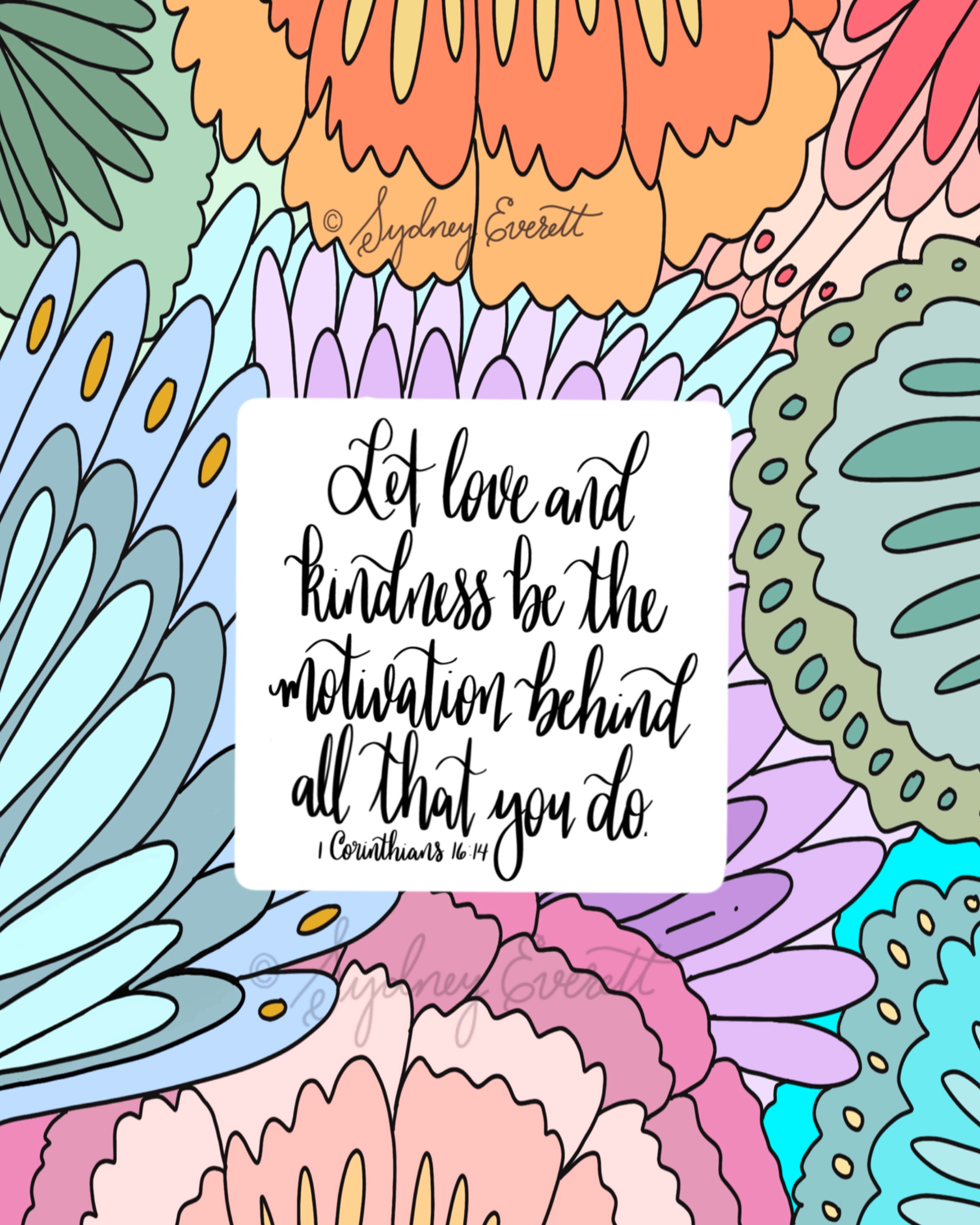 1 Corinthians 16:14 Digital Download Print | Encouraging Gift & Print ...