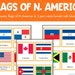 North American Flags Montessori 3 Part Cards - Etsy