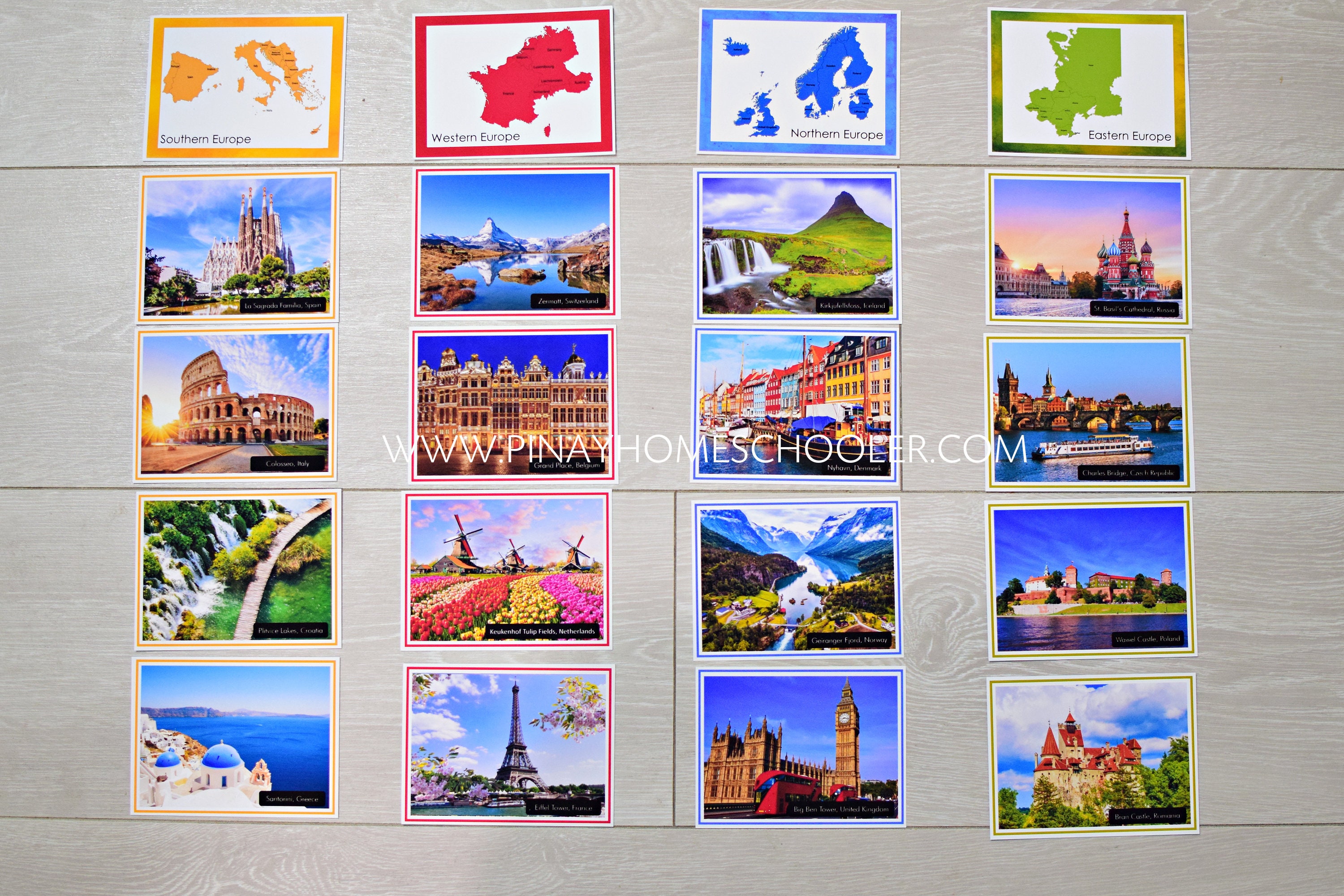 Regions of Europe Learning Packet - Etsy