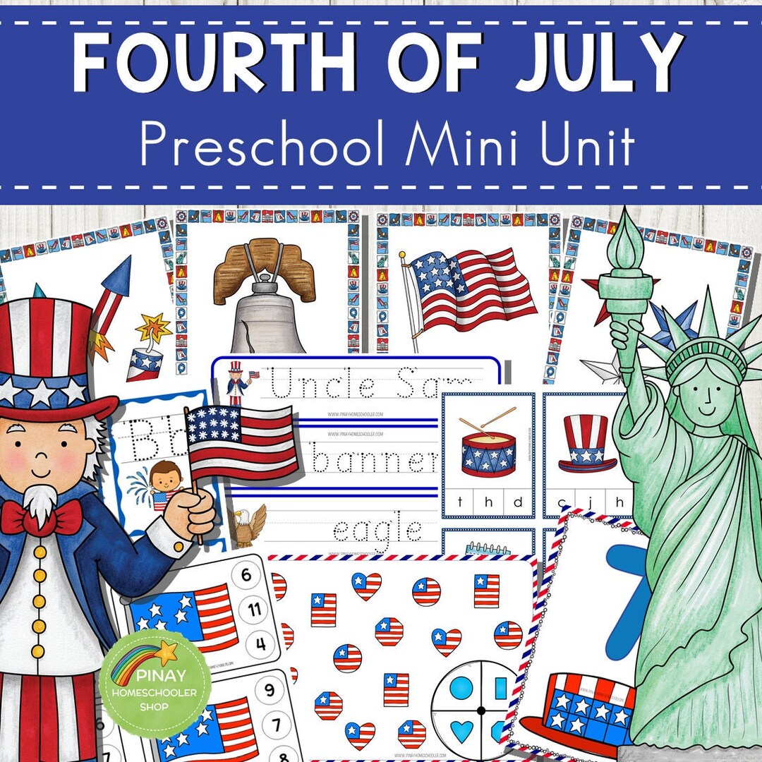 4th of July Independence Day Preschool Mini Unit - Etsy