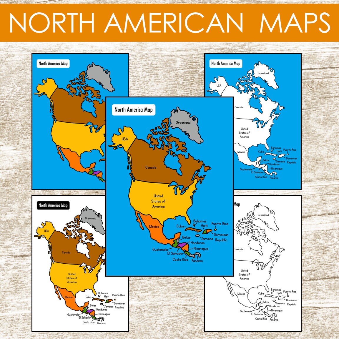 North America in a Nutshell - Montessori Continent Study - Etsy