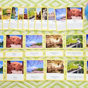 Landmarks of Asia Montessori 3 Part Cards - Etsy