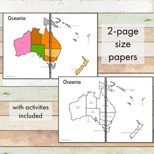 Montessori Maps of Oceania - BIG Foldable - Etsy