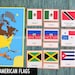 North American Flags Montessori 3 Part Cards - Etsy