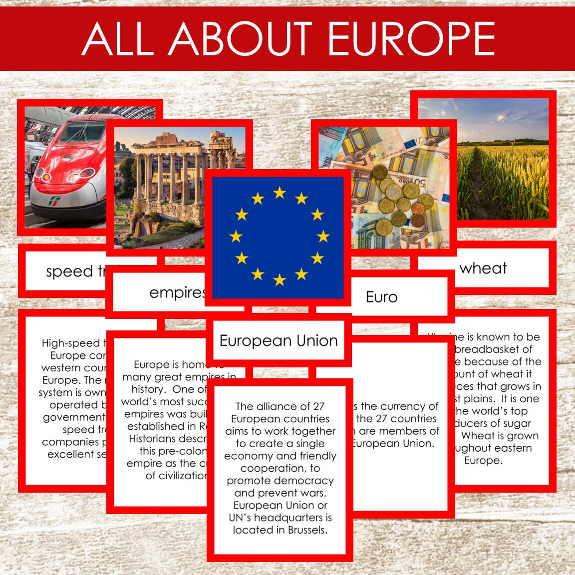 Europe in a Nutshell - Montessori Continent Study - Etsy