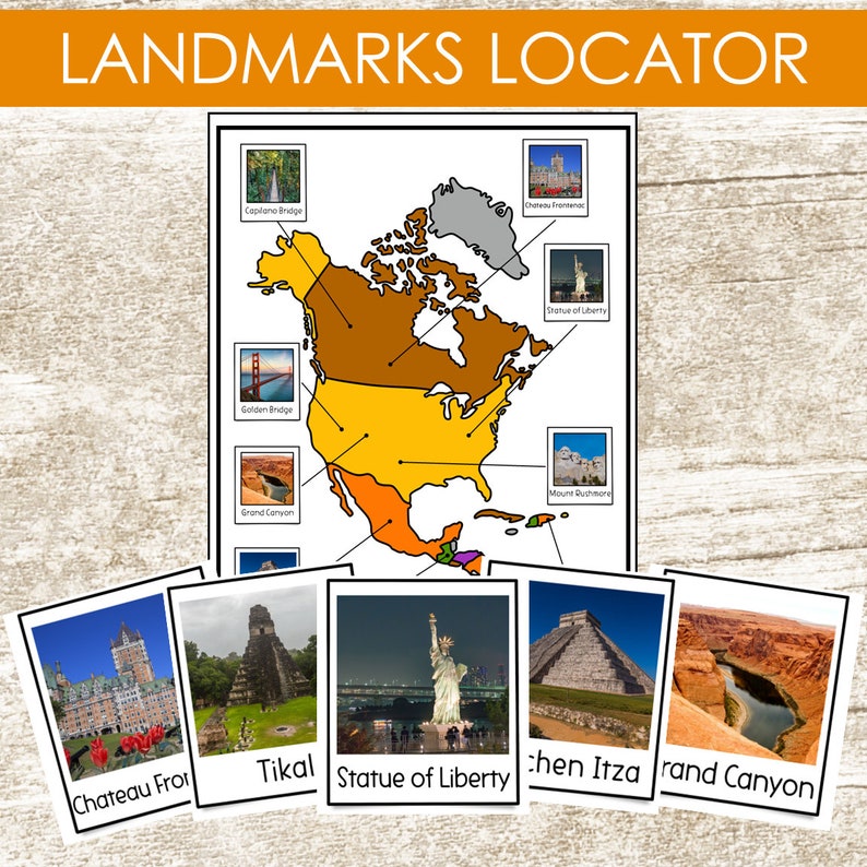 North America in a Nutshell - Montessori Continent Study - Etsy