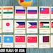 Montessori Asian Flags in 3 Part Cards and Blackline Masters - Etsy