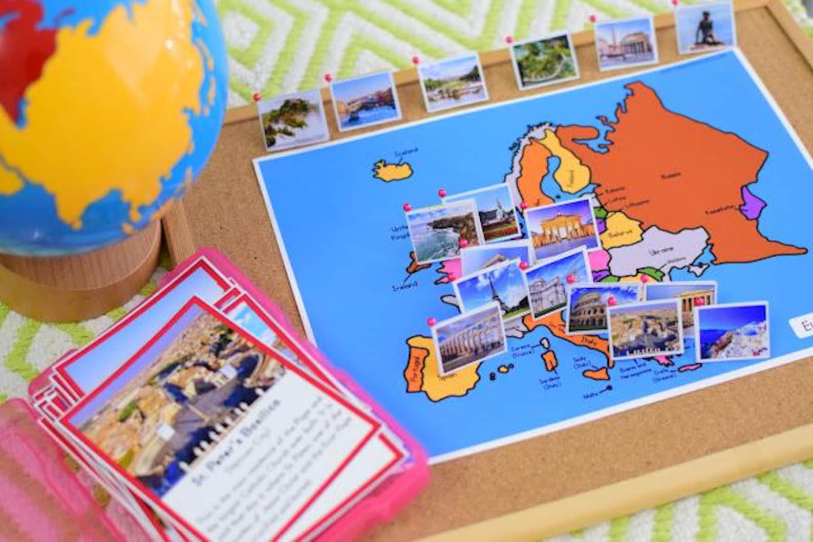 Landmarks of Europe Montessori 3 Part Cards and Fact Cards - Etsy