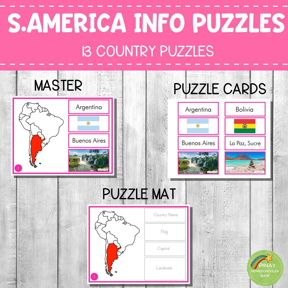 Montessori South America Country Facts Puzzles - Etsy