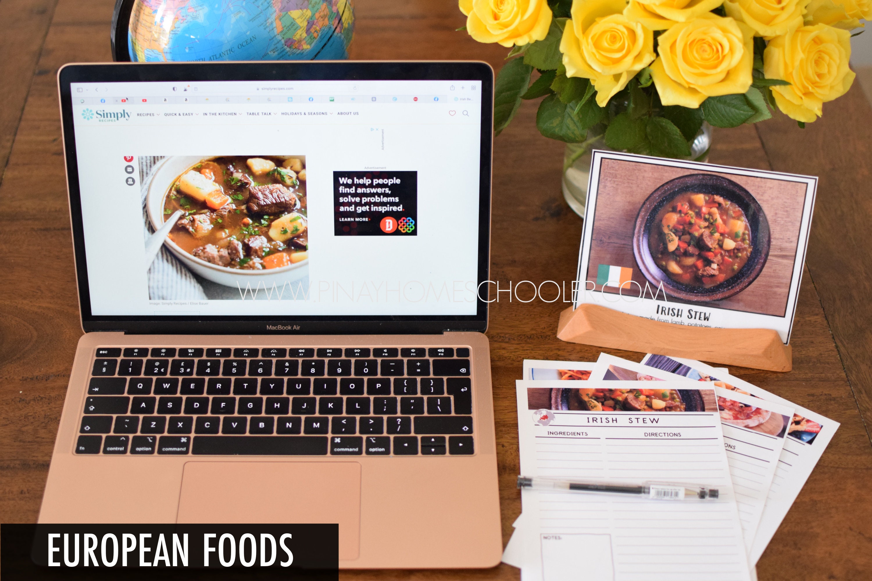 European Foods Montessori 3 Part Cards and Activity Sheets - Etsy