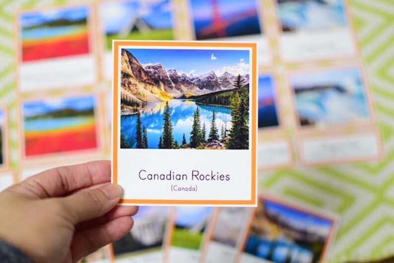 Landmarks of North America Montessori 3 Part Cards and Fact Cards - Etsy