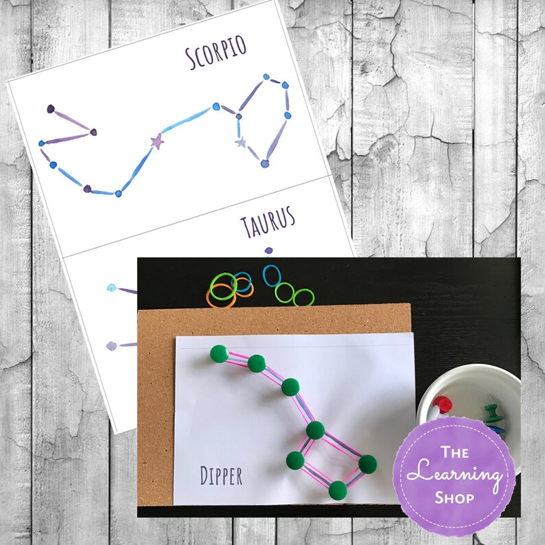 Montessori Inspired Constellations 3 Part Cards and Activity Sheets - Etsy