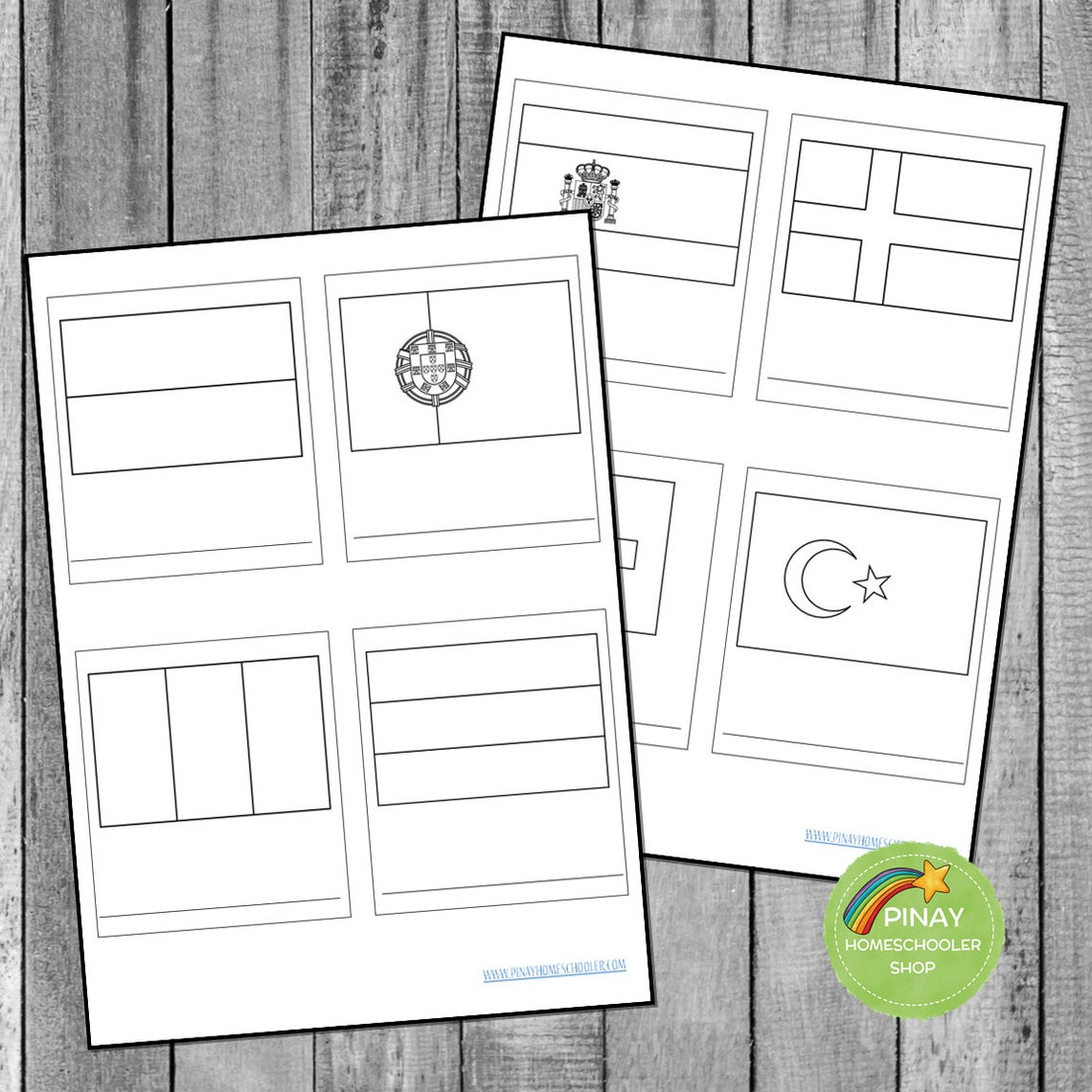 Montessori European Flags in 3 Part Cards and Blackline Masters - Etsy
