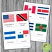 North American Flags Montessori 3 Part Cards - Etsy