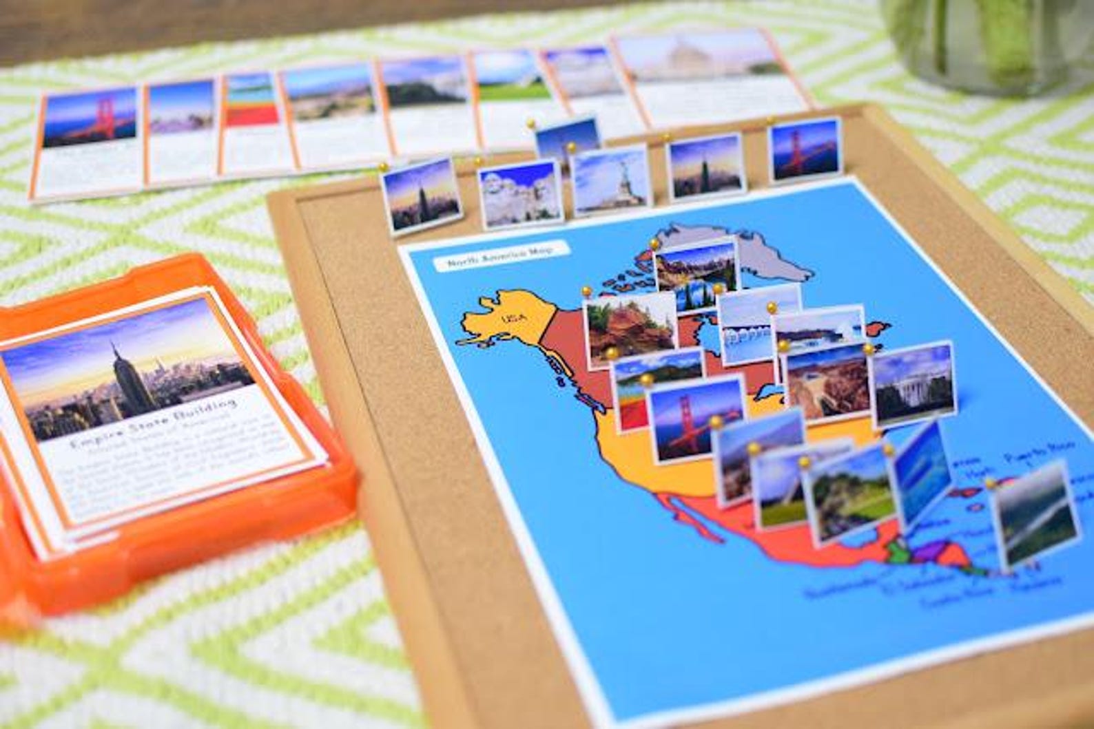 Landmarks of North America Montessori 3 Part Cards and Fact Cards - Etsy