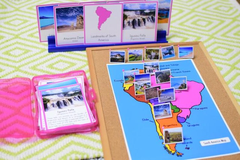 Landmarks of South America Montessori 3 Part Cards and Fact Cards - Etsy