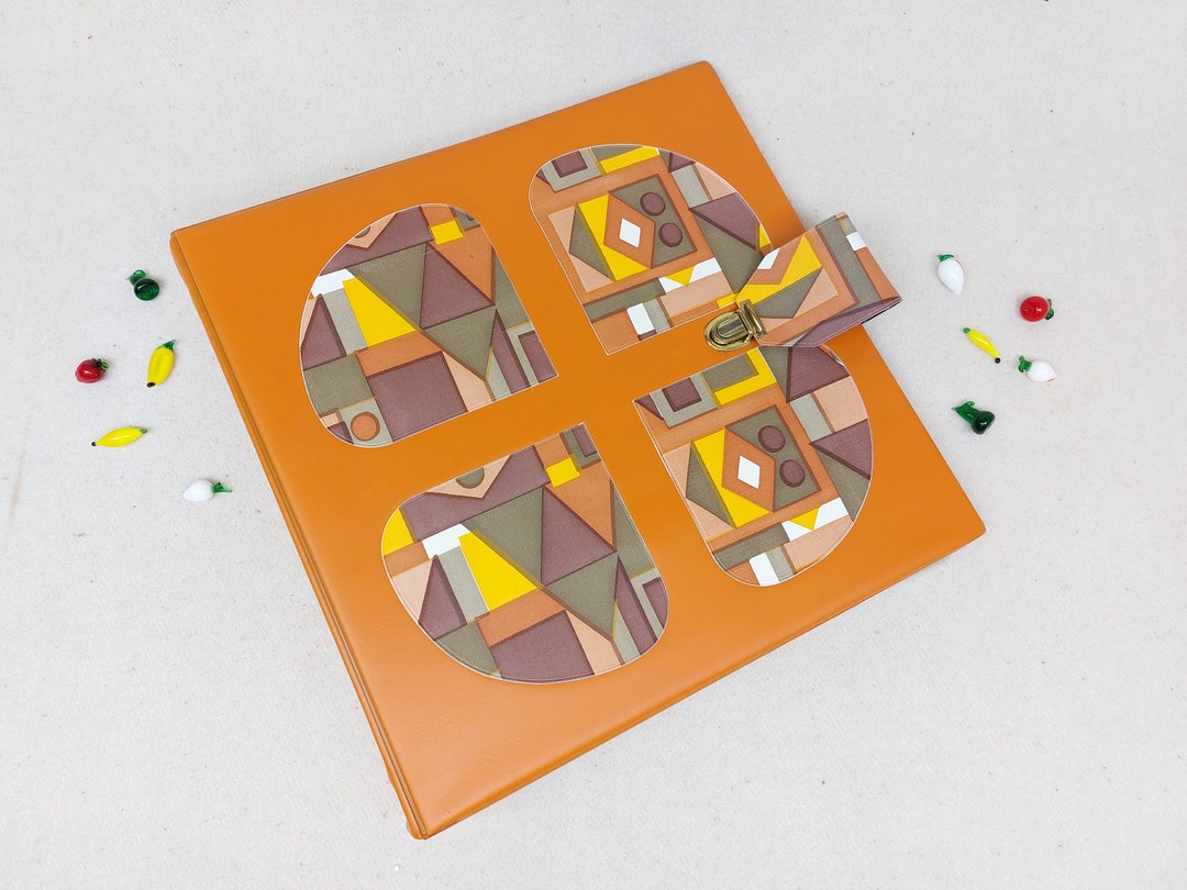 Vintage Vinyl Records Case Folder 70s Retro Orange Brown Yellow - Etsy