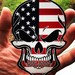 Skull Vinyl Decal, American Flag Decals, Patriotic Bumper Sticker, for ...