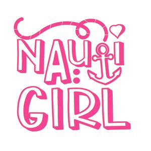 Nauti Girl Decal - Naughty Girl Sticker - Yeti Tumblers Cup Laptop ...