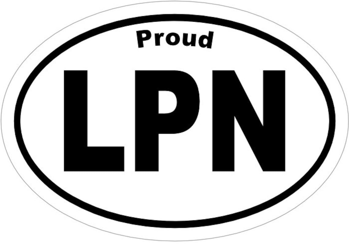 Proud LPN Vinyl Decal Sticker Truck Decal car Sticker - Etsy