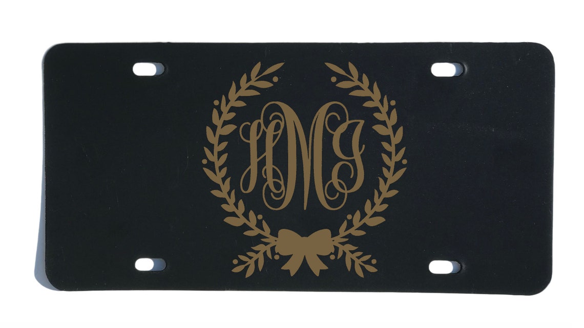 Personalized Vanity Plate Monogrammed Front License Plate - Etsy