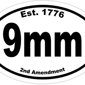 9mm Decal 9mm Sticker Pro Gun Sticker Pro Gun Decal | Etsy
