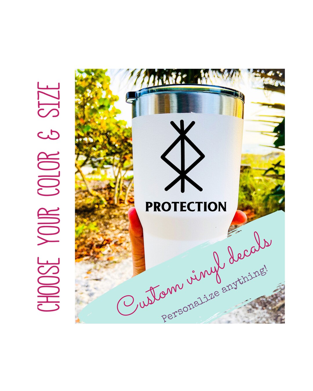 Viking Decal, Protection Rune Decal, Viking Rune Sticker, Nordic Rune ...