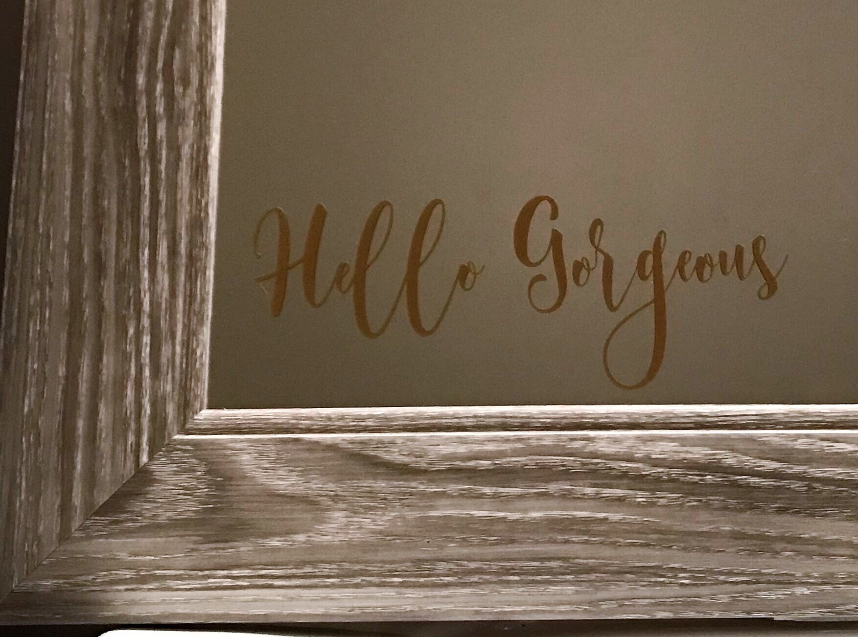 Hello Gorgeous Decal Gorgeous Mirror Sticker Mirror Decal | Etsy