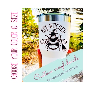 Bee Witched Vinyl Decal Sticker - Witch Vinyl Decal, Truck Decal , Car ...