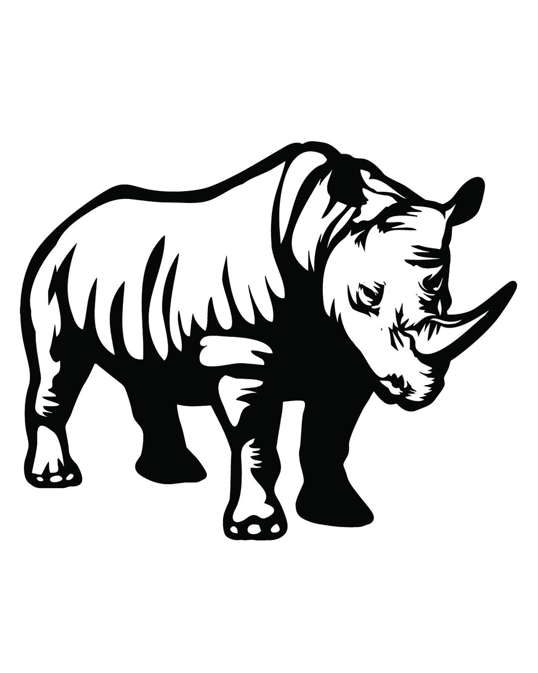 Custom Rhino Decal - Rhinoceros Bumper Sticker - Wildlife African ...