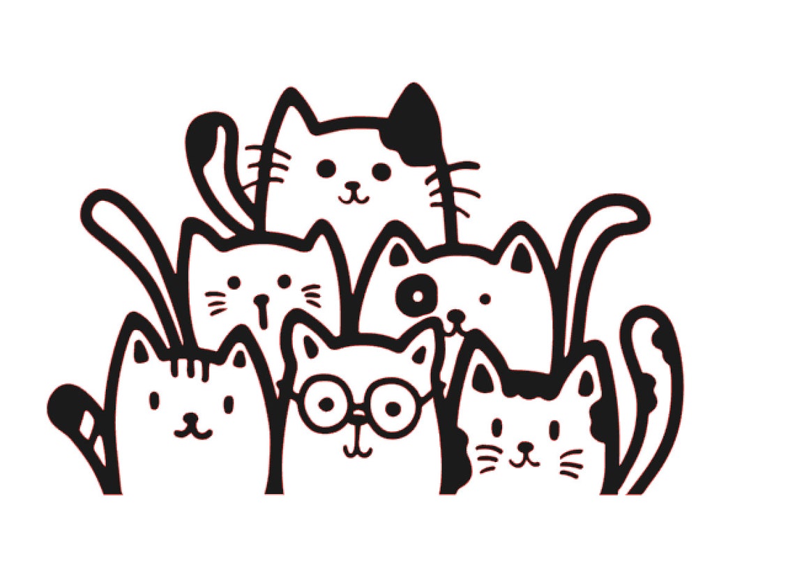 Funny Cats Vinyl Decal Kitty Cats Sticker Cat Mom Tumbler - Etsy