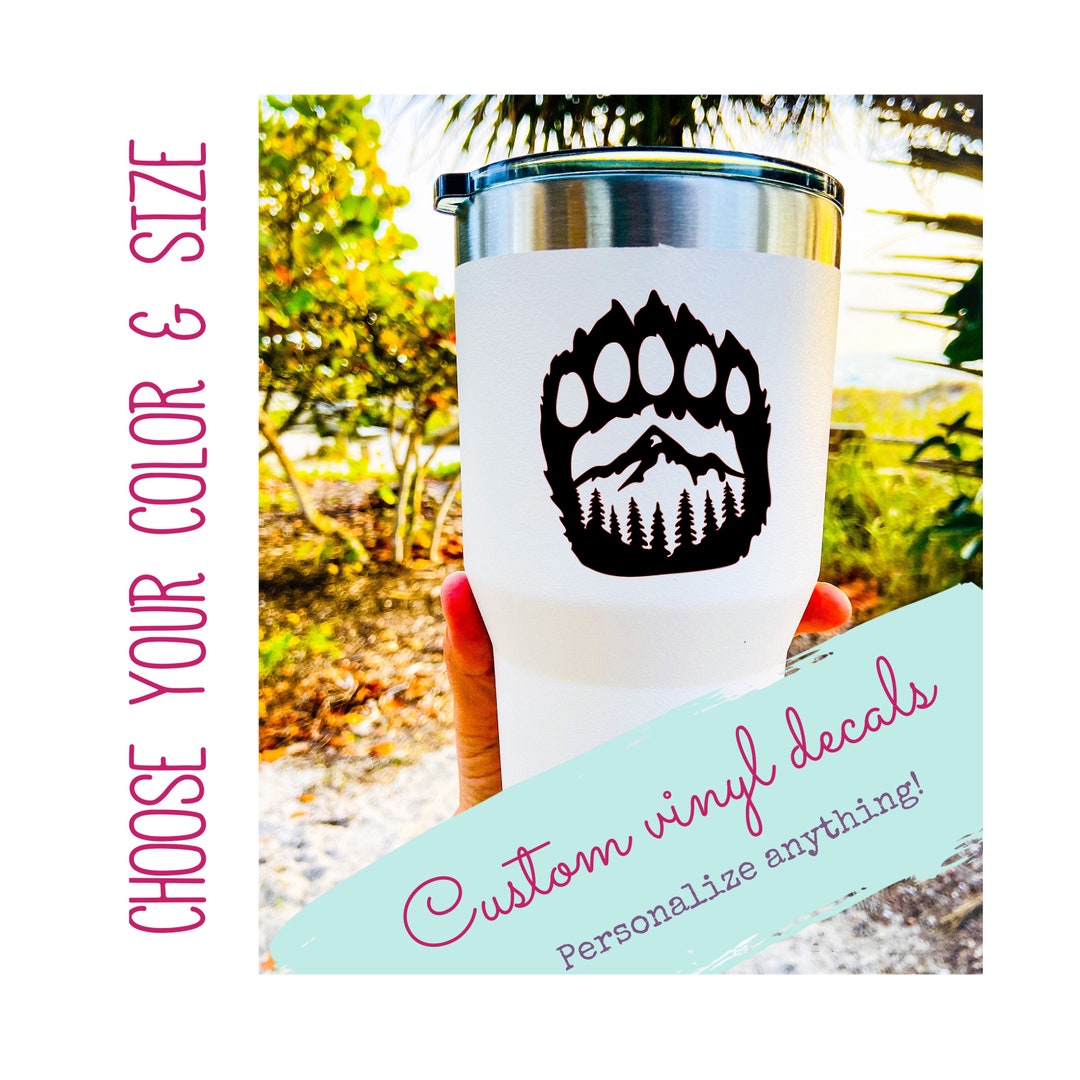 Custom Bear Decal - Bear Mountain Sticker - Bear Bumper Sticker - Great ...