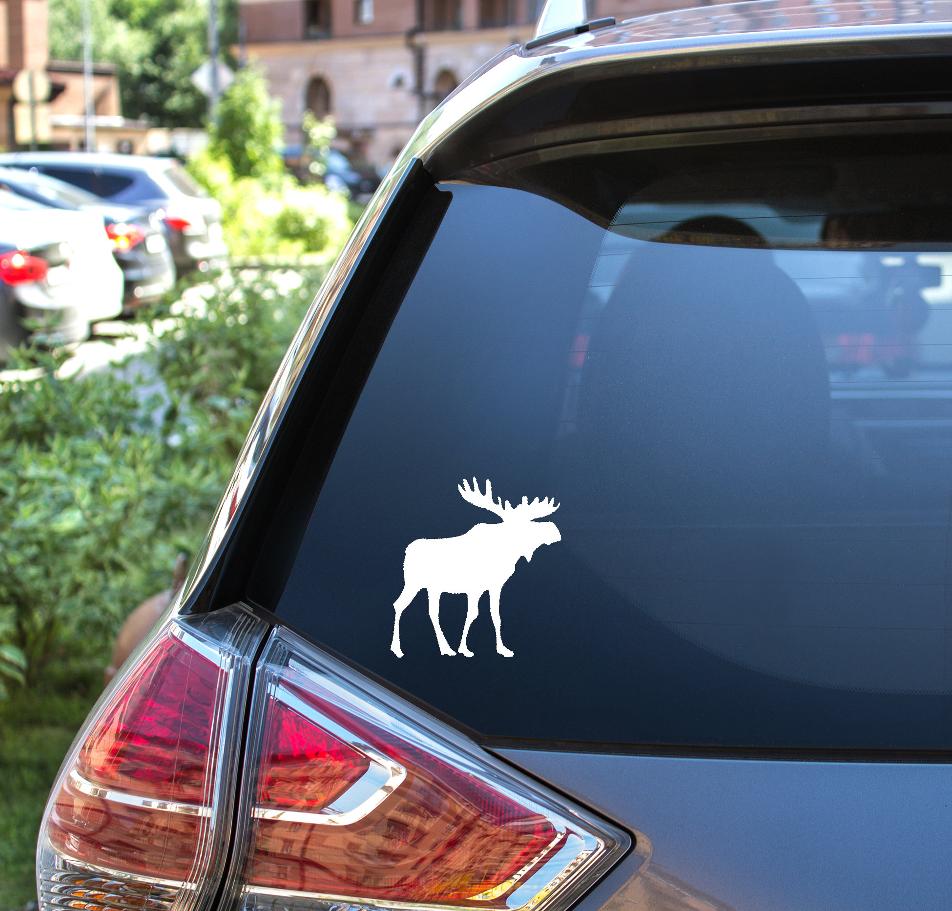 Moose Vinyl Decal Moose Bumper Sticker Tree Decal Bull - Etsy