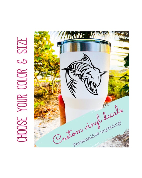 Custom Bonefish Vinyl Decal Bone Fish Sticker Fierce Fish | Etsy