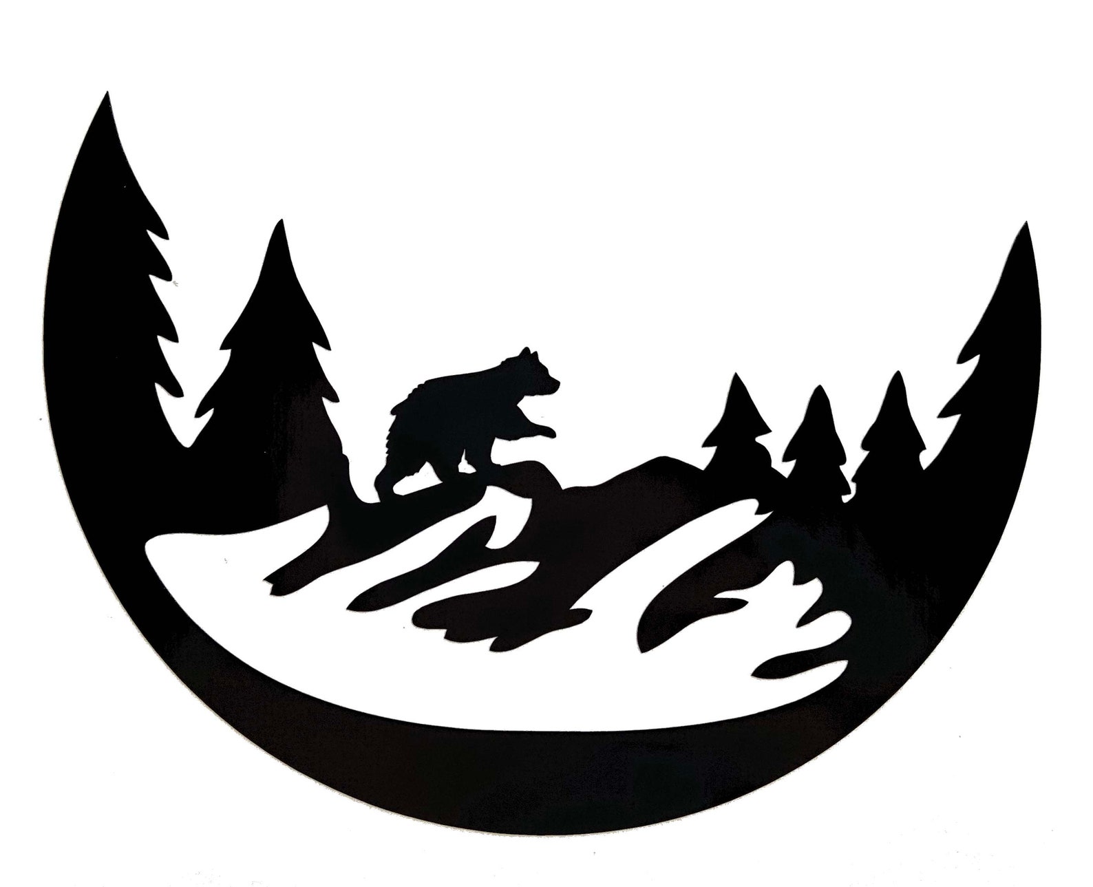 Bear Wilderness Vinyl Decal Mountain Bumper Sticker Mamma - Etsy