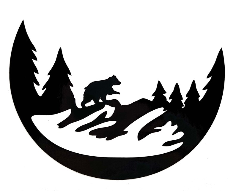 Bear Wilderness Vinyl Decal Mountain Bumper Sticker Mamma - Etsy