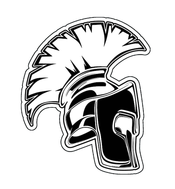 Spartan Helmet Vinyl Decal Greek Sparta Warrior Bumper | Etsy